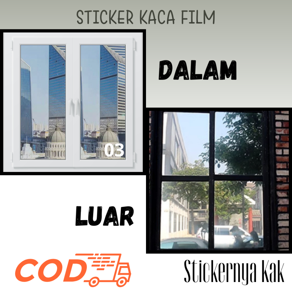 Jual Stickernya Kak Sticker Kaca Film Perak Dua Sisi Ukuran 60cm / 90cm ...