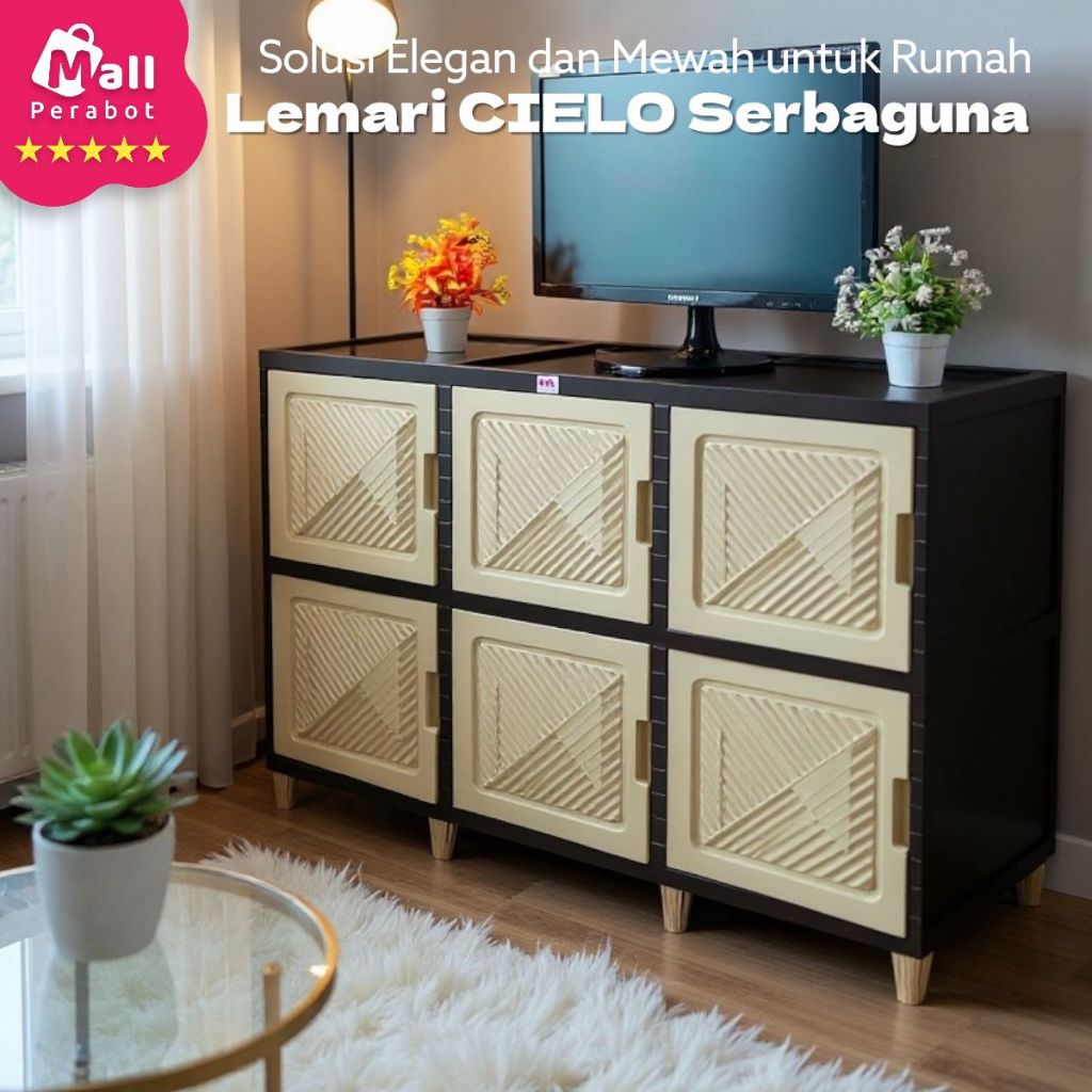 Jual Mall Perabot | Lemari CIELO Geometri Susun Meja Kabinet TV 43 50 ...