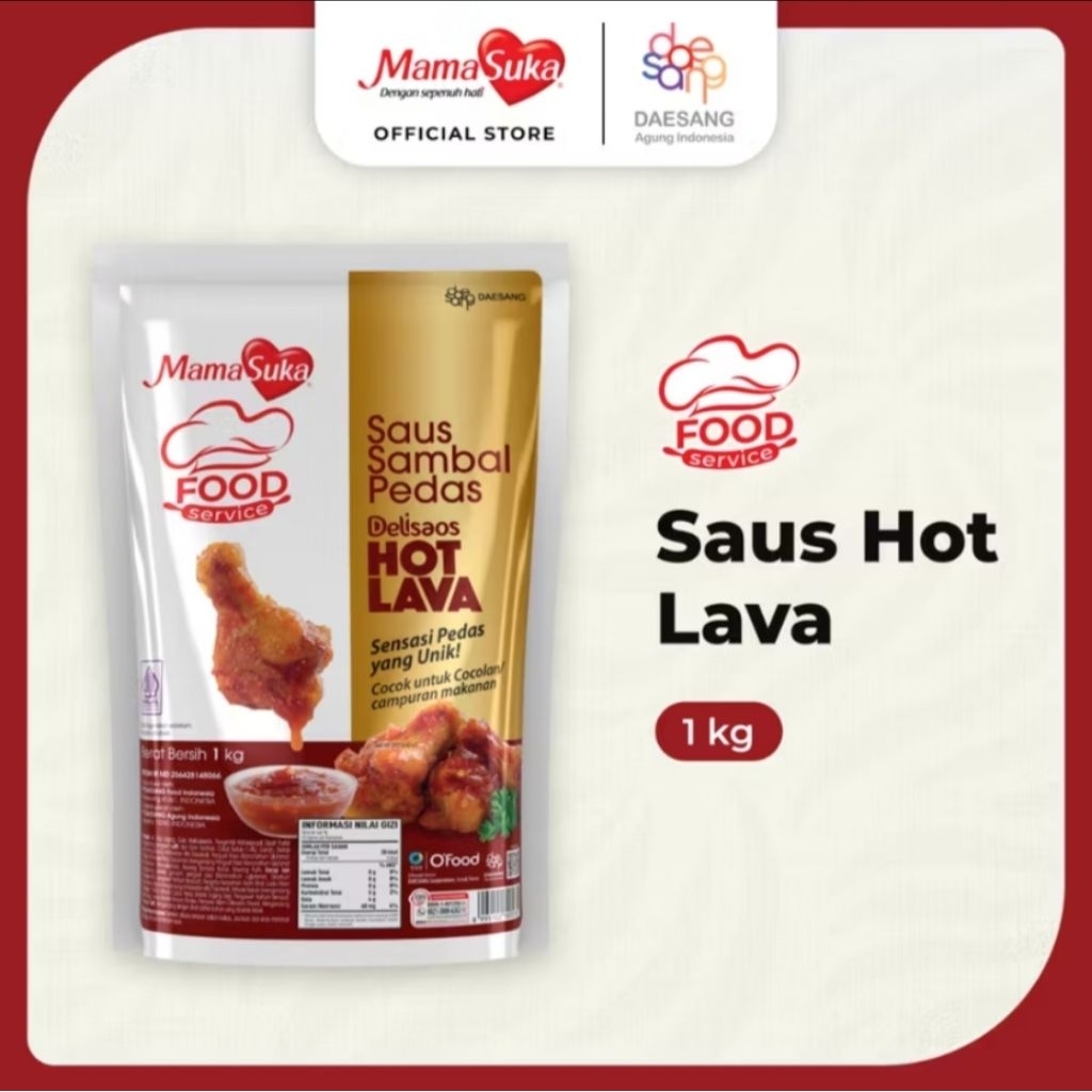 Jual Mamasuka Delisaos Hot lava 1kg | saos hot lava | hot lava 1kg ...
