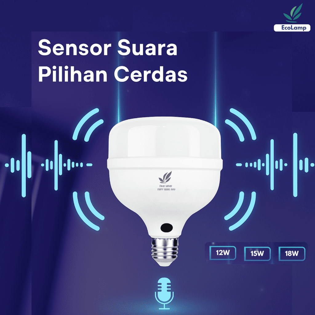 Jual ECOLAMP Lampu LED Pintar Sensor Suara Otomatis, Super Praktis ...