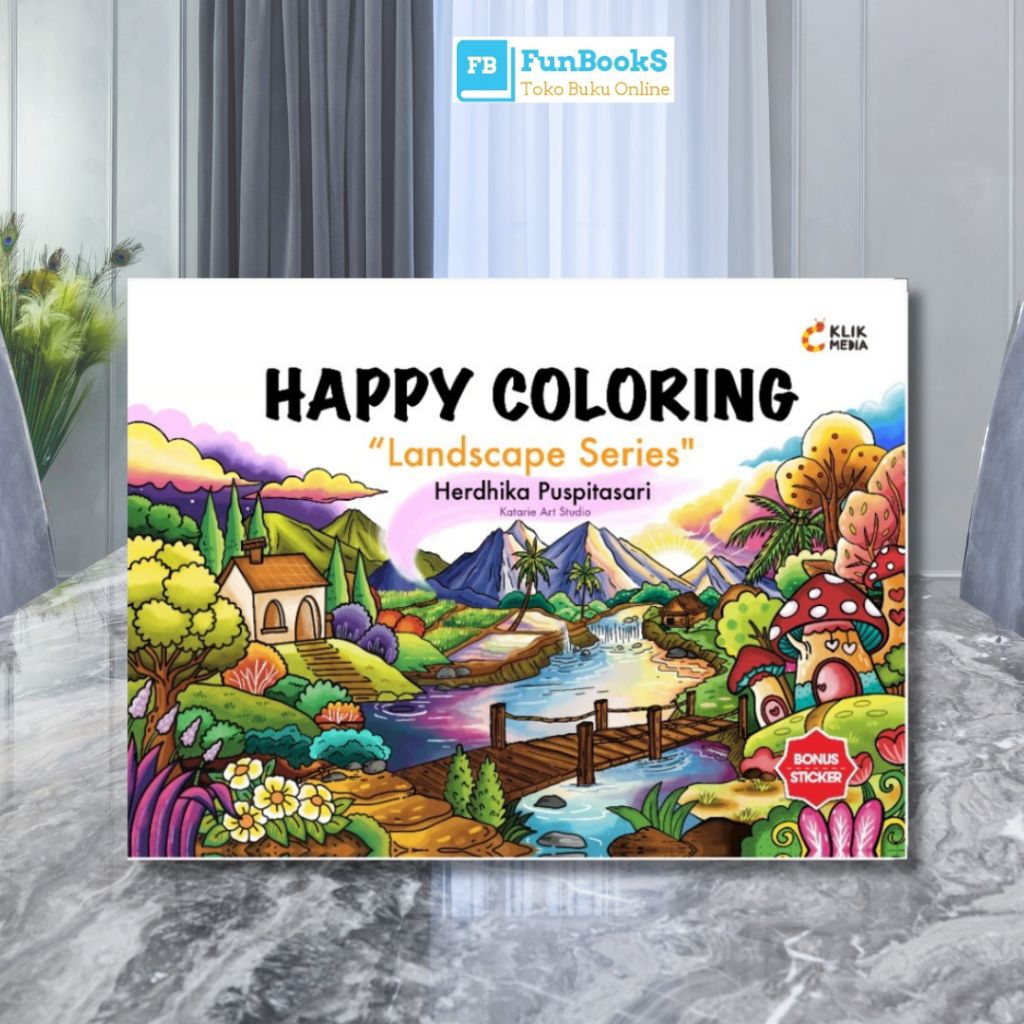 Jual Buku Happy Coloring "Landscape Series" - Buku Mewarnai Pemandangan ...