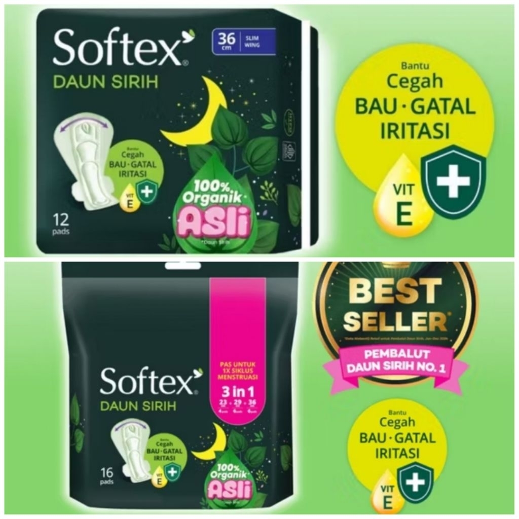 Jual Softex Daun Sirih Wing 36cm 12s | Shopee Indonesia