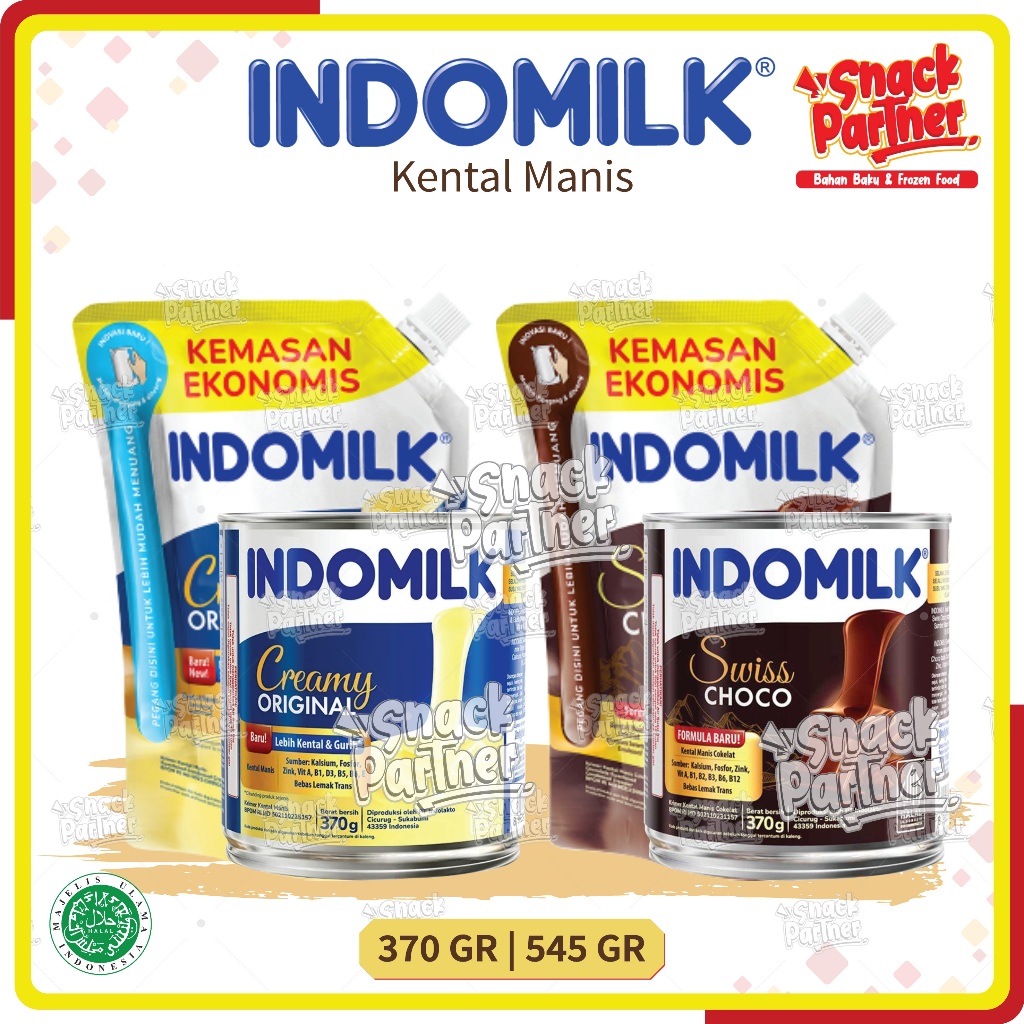 Jual INDOMILK Susu Kental Manis 370 545 GR - SKM Milk Original Vanila ...