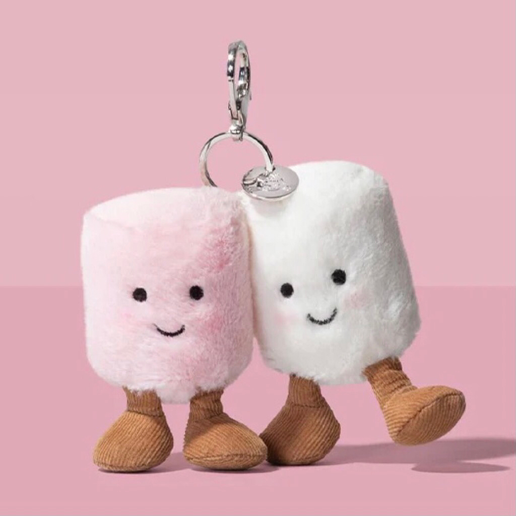 Jual Ready Jellycat Marshmallow Bagcharm Keychain With Jellycat Dustbag