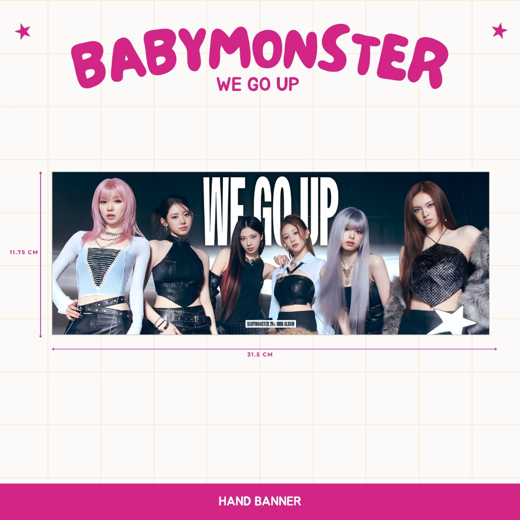 Jual HOLOGRAM HAND BANNER BABYMONSTER WE GO UP HANDBANNER KPOP ...