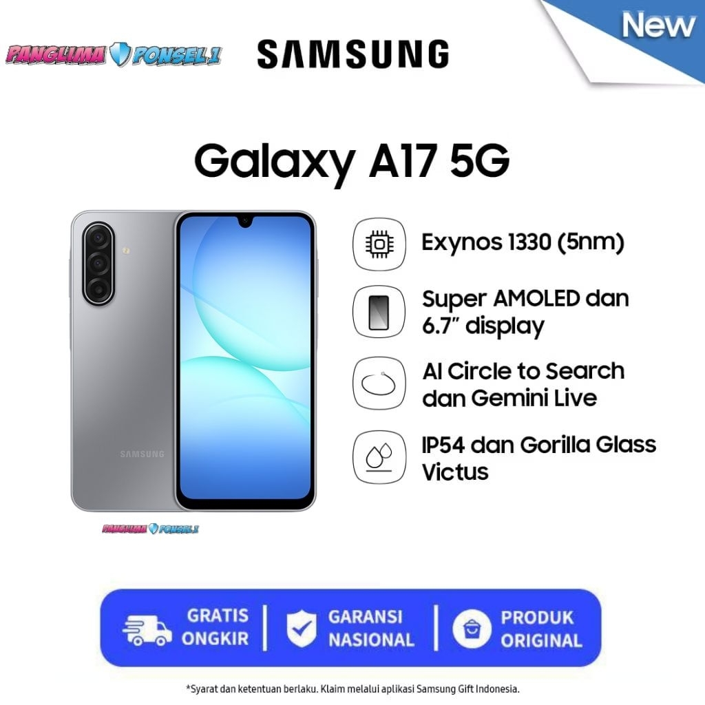 Jual [New Produk] Samsung A17 5G 8/256 Garansi Resmi SAMSUNG INDONESIA ...