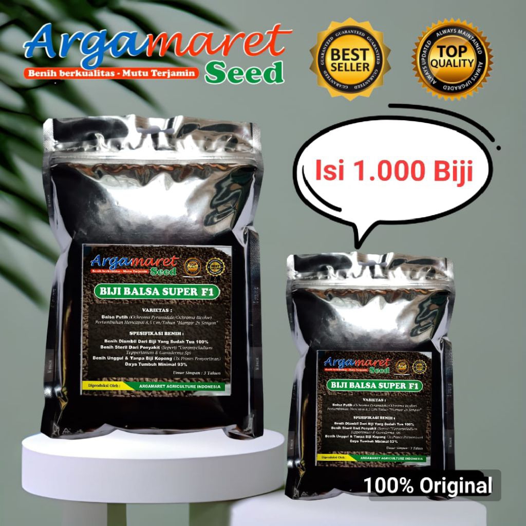 Jual 1.000 Benih Biji Balsa Super F1 - Bibit Kayu Balsa Super - Benih ...