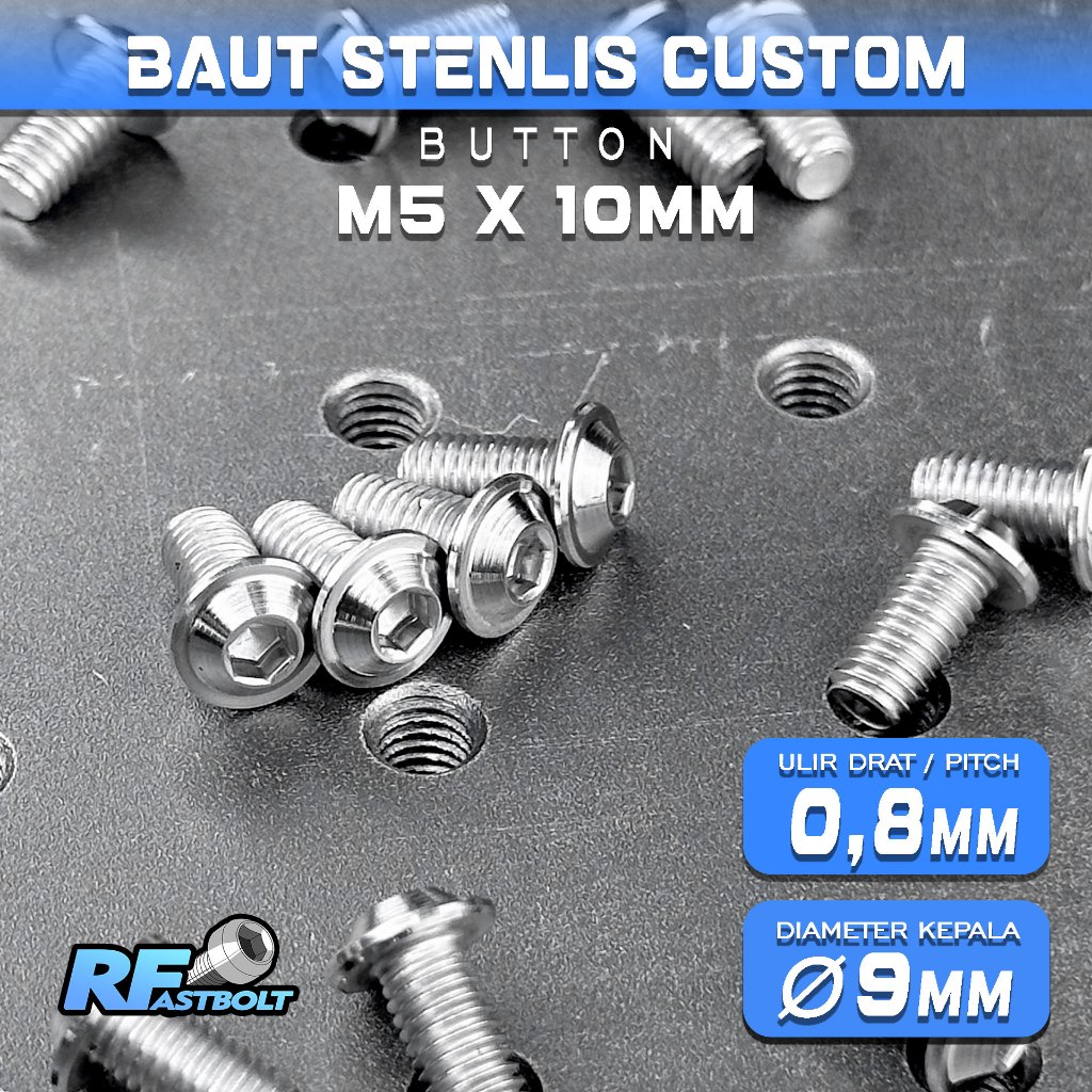 Jual BAUT M5 DRAT 8 KUNCI L STAINLESS CUSTOM CNC BUBUT MODEL TITANIUM ...