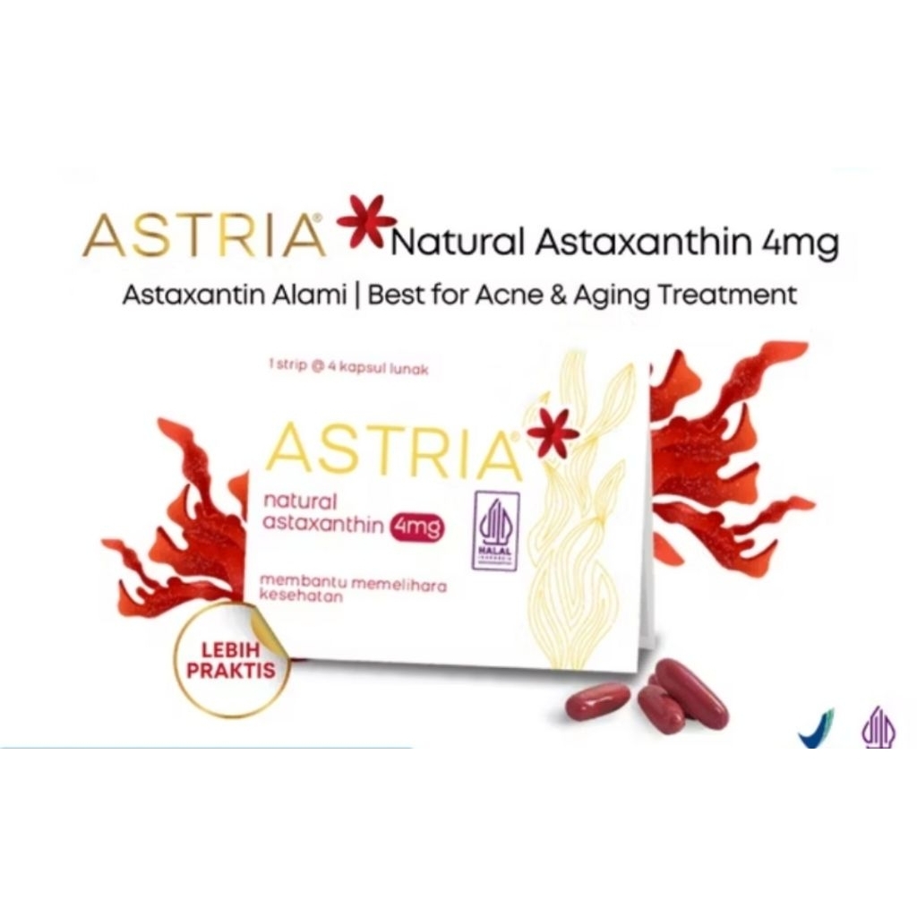Jual ASTRIA Suplemen Antioksidan Natural Astaxanthin Kemasan Praktis 1 ...