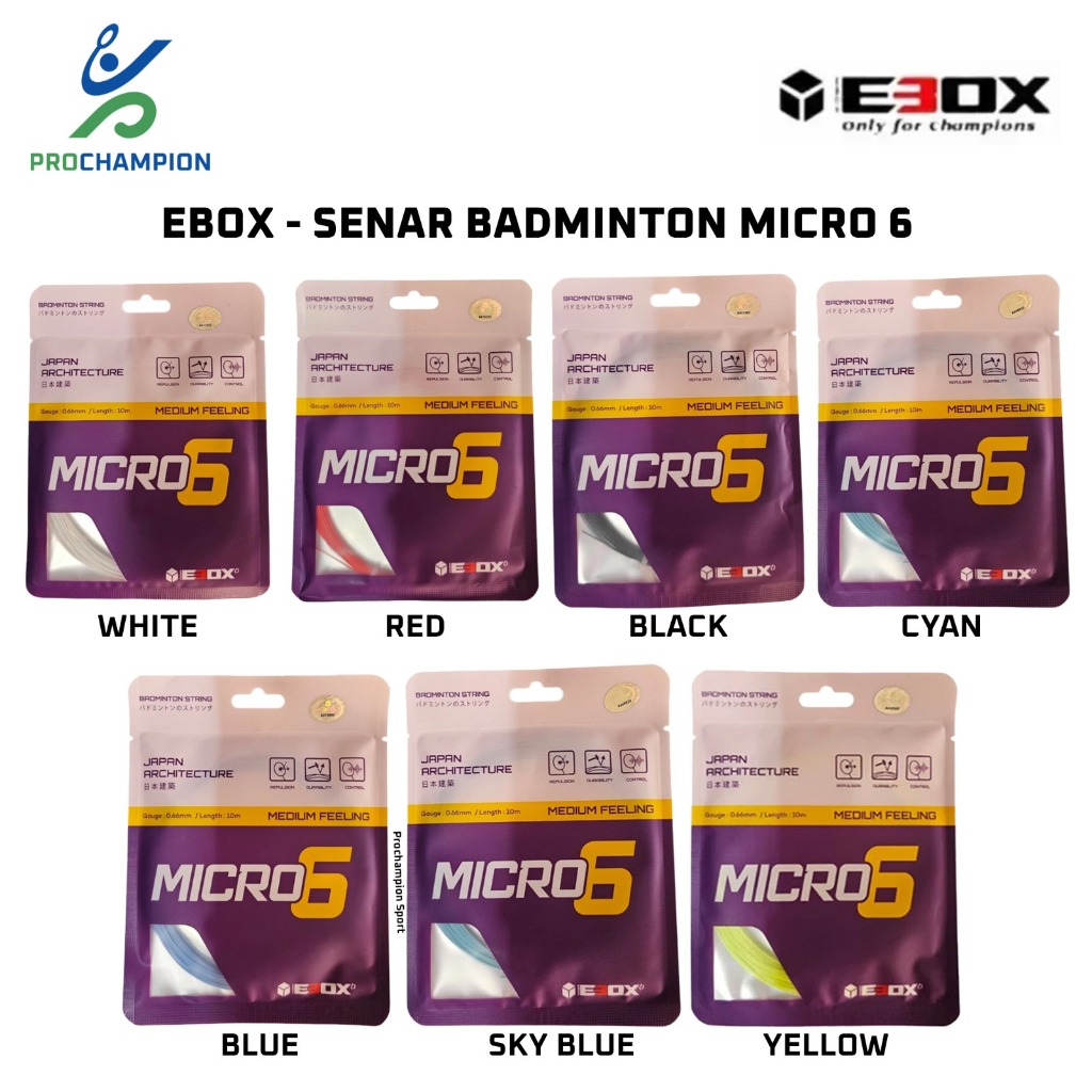 Jual Senar Badminton EBOX Micro 6 Series | Shopee Indonesia