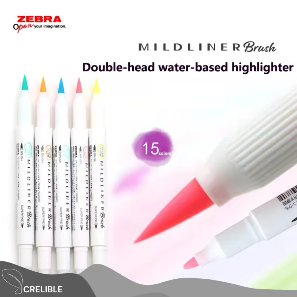 Jual Zebra Mildliner Brush double tip brush & marker - water based ...