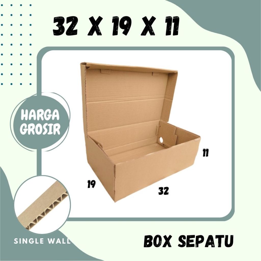 Jual Dus Sepatu 32x19x11 Kardus Packing Sandal Olshop Kotak Kemasan Box ...