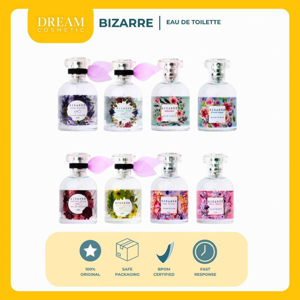 Jual BIZARRE EAU DE TOILETTE PARFUM WANITA TAHAN LAMA 50ML | AROMA CHIC ...