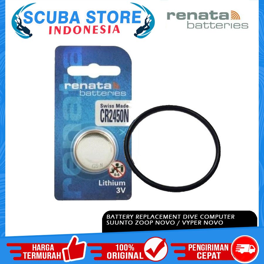 Jual Replacement Battery Kit Renata CR2450 Original Dive Computer ...