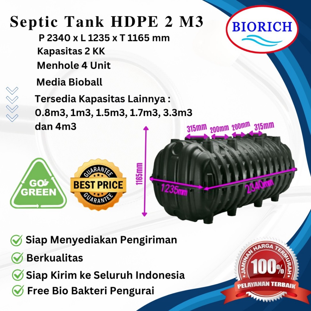 Jual Septic Tank HDPE - Bio Septic Tank Plastik - Septic Tank PE ...