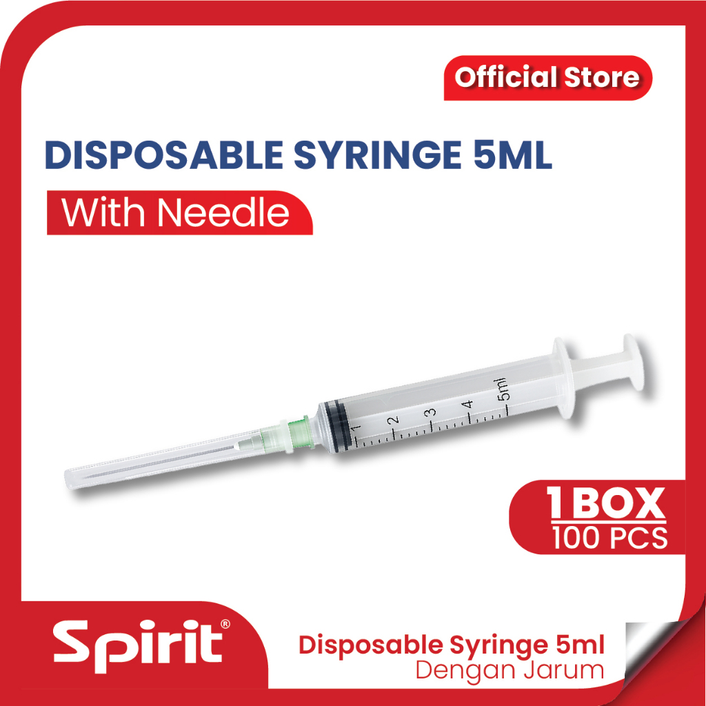 Jual Spirit - Syringe 5 cc / Spuit 5 cc isi 100 " BOX " l Disposable ...