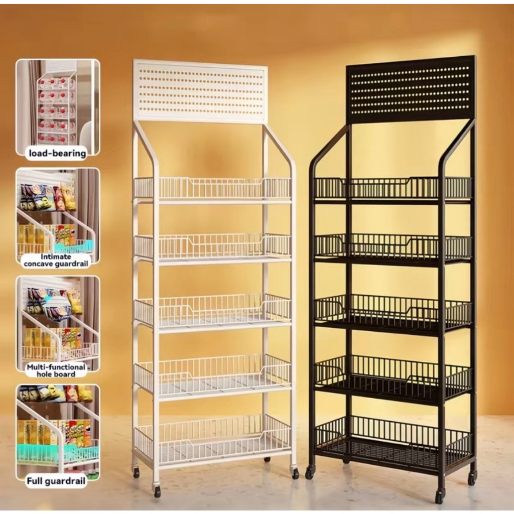 Jual Rak Lantai Snack Multi-layer Mobile Kapasitas Besar Rak ...