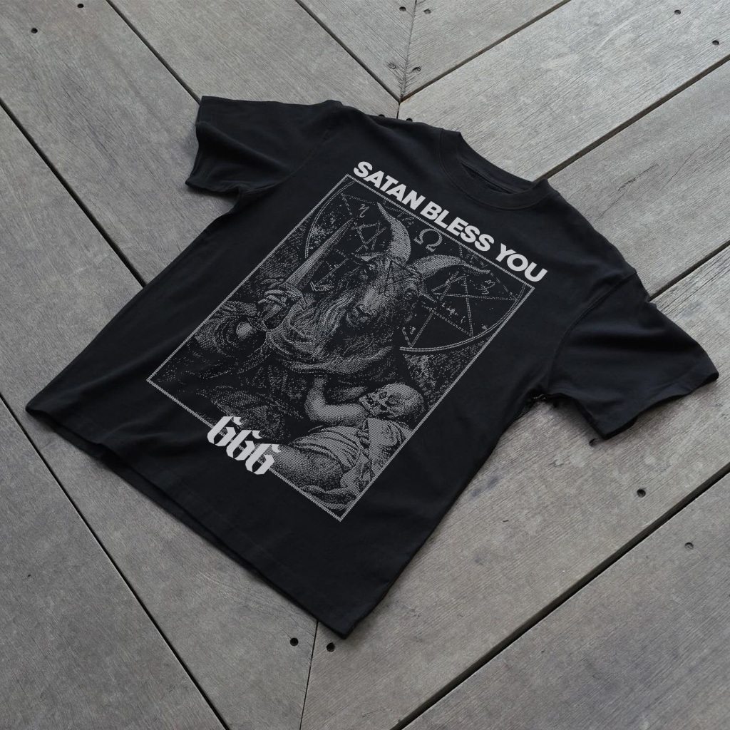 Jual KAOS DARK SATANIC SATAN BLESS YOU ART DESAIN KUALITAS BAHAN ...