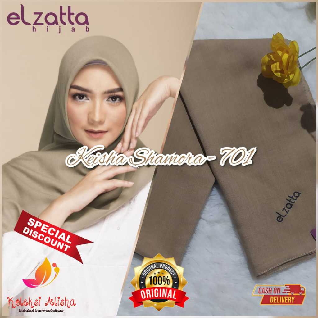 Jual Khaky 701 Keisha Shamora Elzatta Scarf Polos Basic Wanita Hijab ...