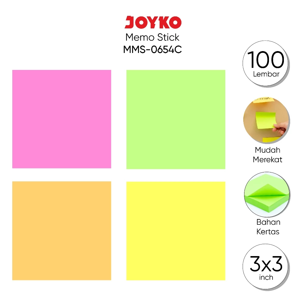 Jual Joyko Sticky Notes / Memo Stick MMS-0654C | Shopee Indonesia