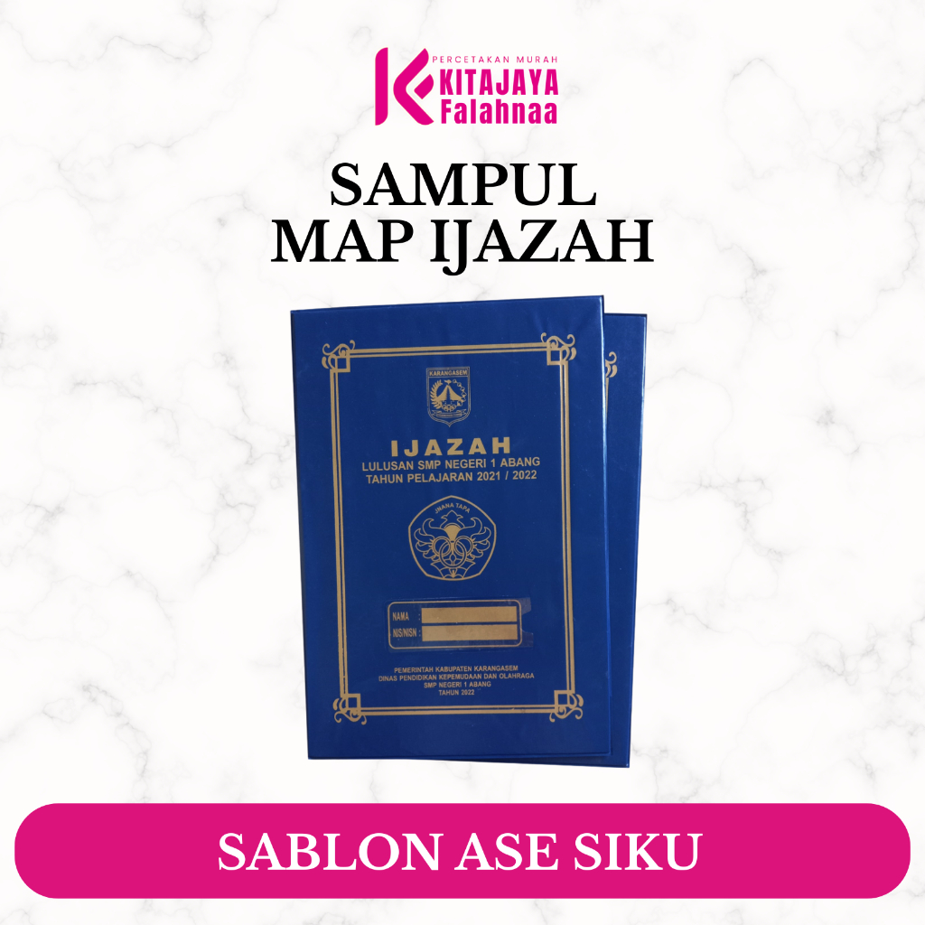 Jual Map Ijazah Custom Logo Sekolah – Emboss Nama | Tebal Premium ...