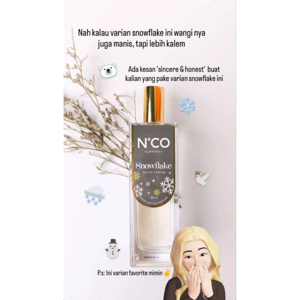 Jual HANASUI NCO PARFUM SNOWFLAKE 100 ML | Shopee Indonesia
