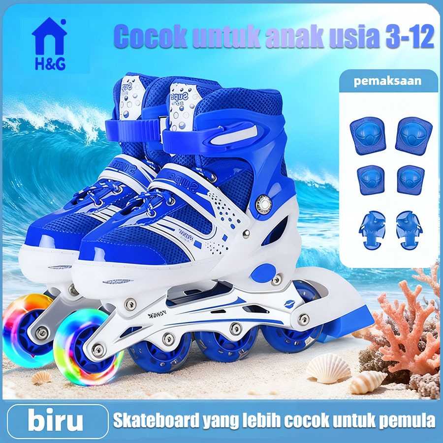Jual [H&G] Sepatu Roda Anak High Quality + Pelindung Dada/Lutut - Model ...