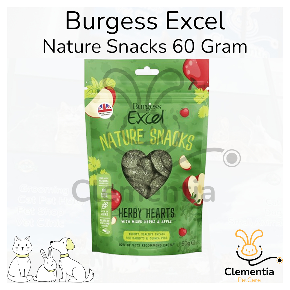 Jual Burgess Excel Nature Snack 60gr Herby Hearts - Healthy Treat untuk ...
