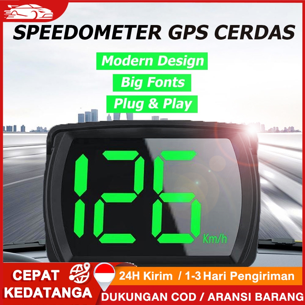 Jual Speedometer GPS Mobil Universal Tampilan HUD Headup KM/H MPH Huruf ...