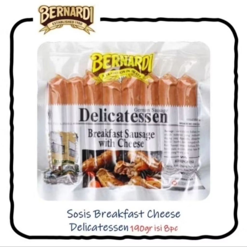 Jual bernadi sosis delicarltessen breakfast cheese kemasan 190gr ...