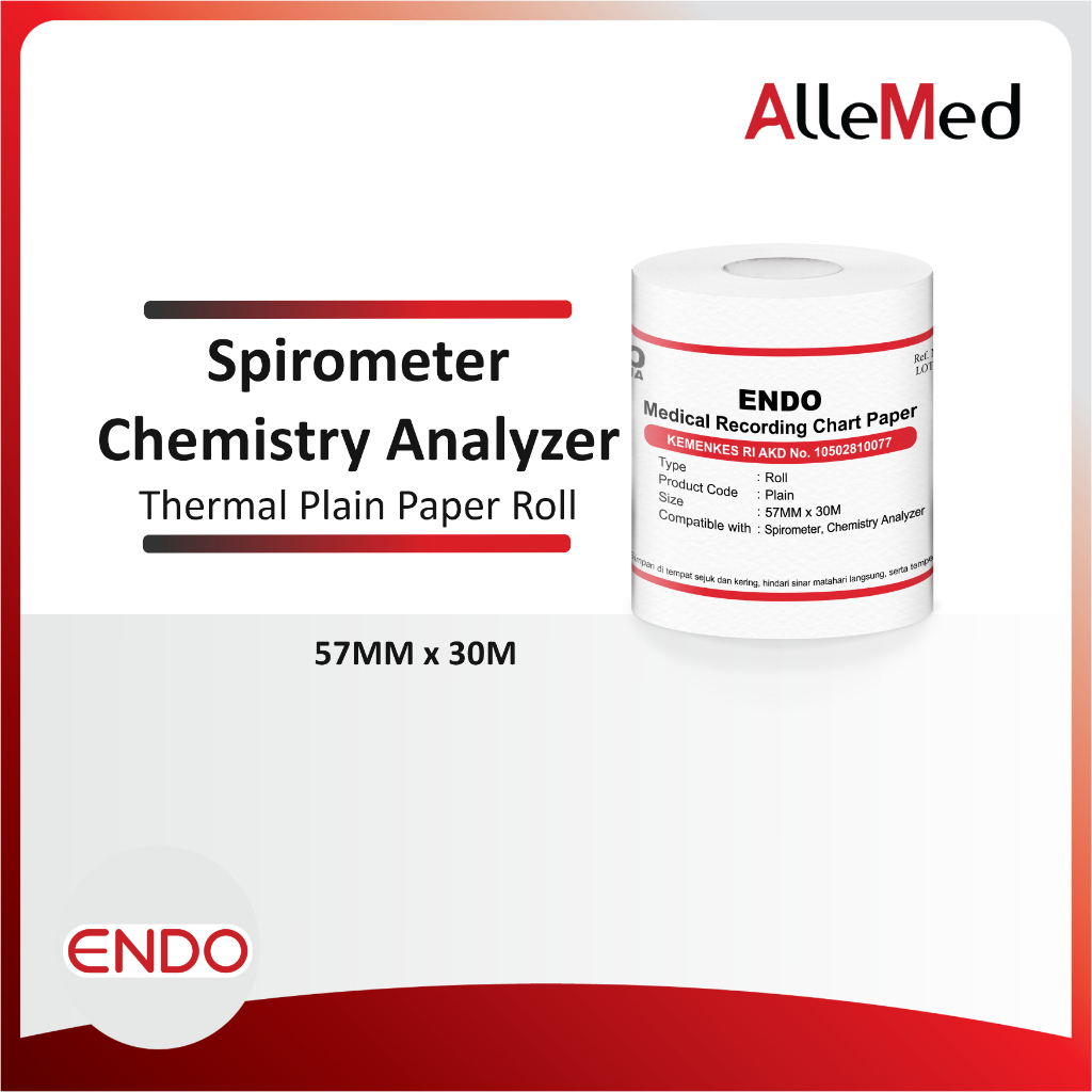 Jual ENDO Thermal Plain Paper 57mm x 30m - For Spirometer Chemistry ...