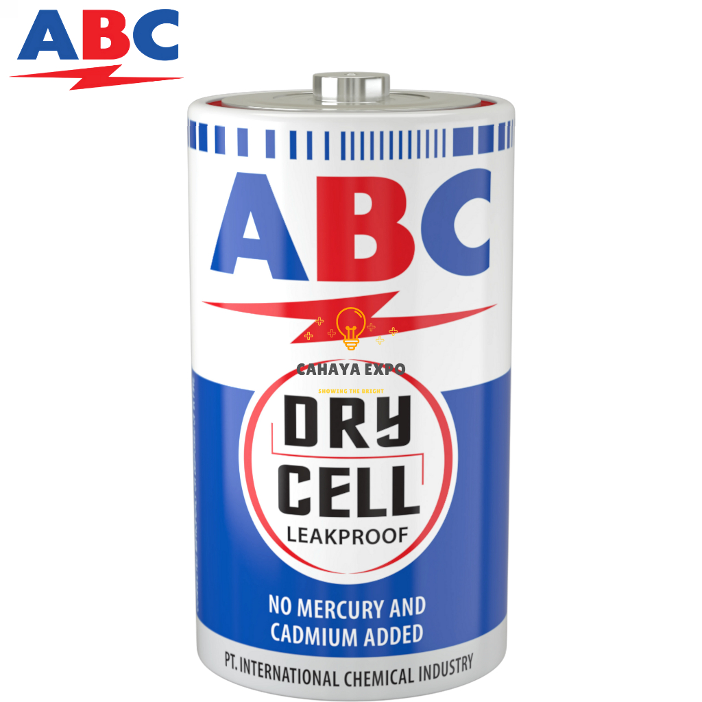 Jual ABC Carbon Zinc Battery Baterai General Purpose Dry Cell Ukuran D ...