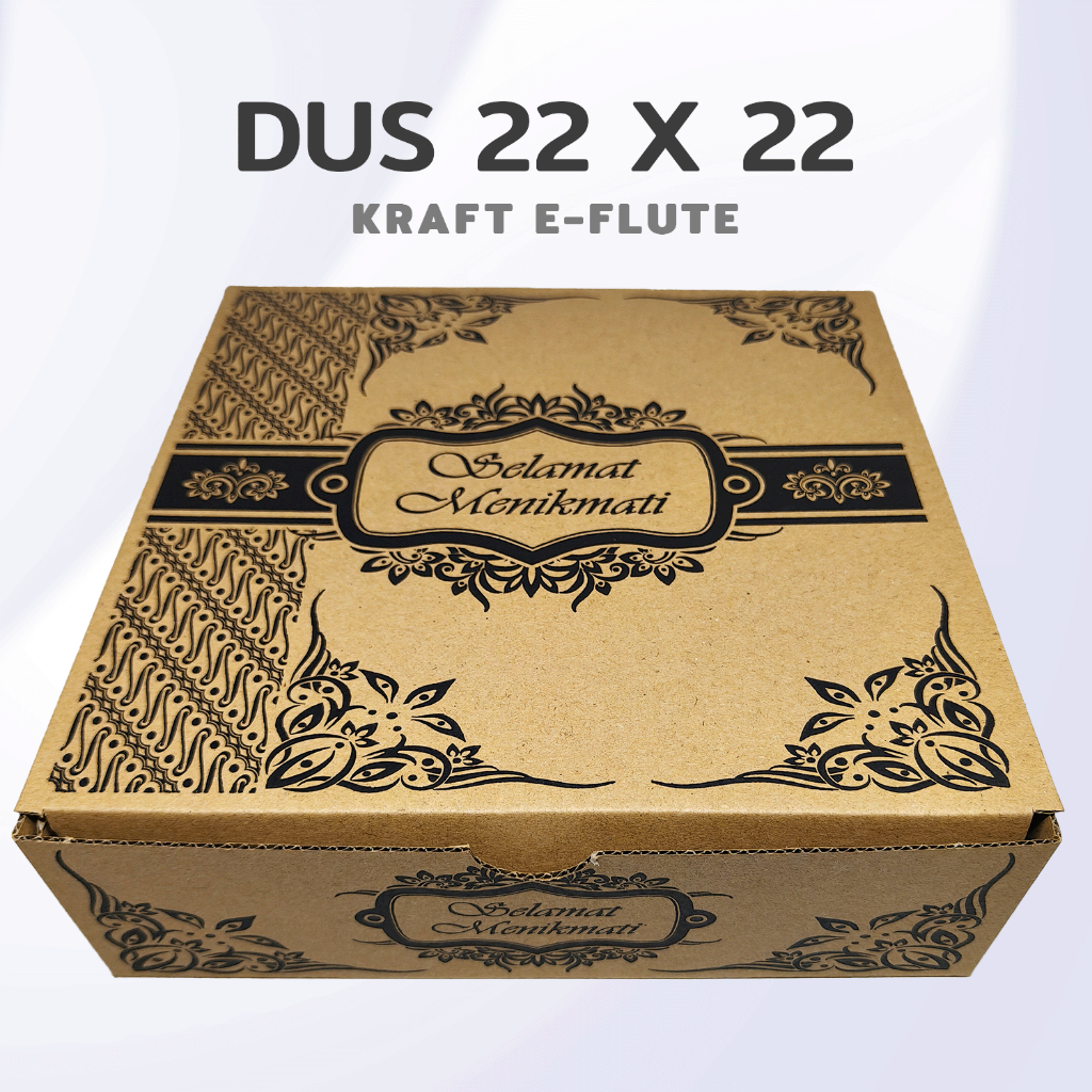 Jual DUS 22 X 22 cm R10B KRAFT E-FLUTE MERK APA KABAR | Shopee Indonesia