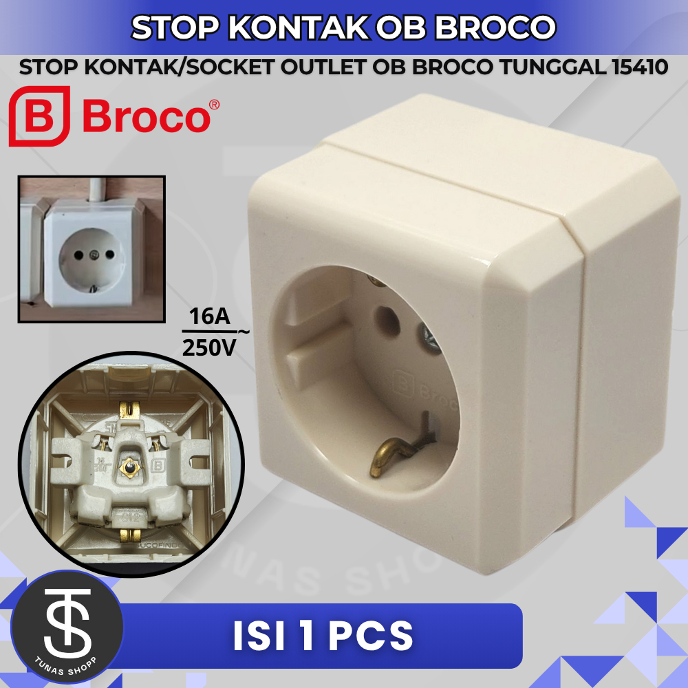Jual STOP KONTAK OB BROCO 15410 / Stop Kontak OB Broco 15410 Original ...