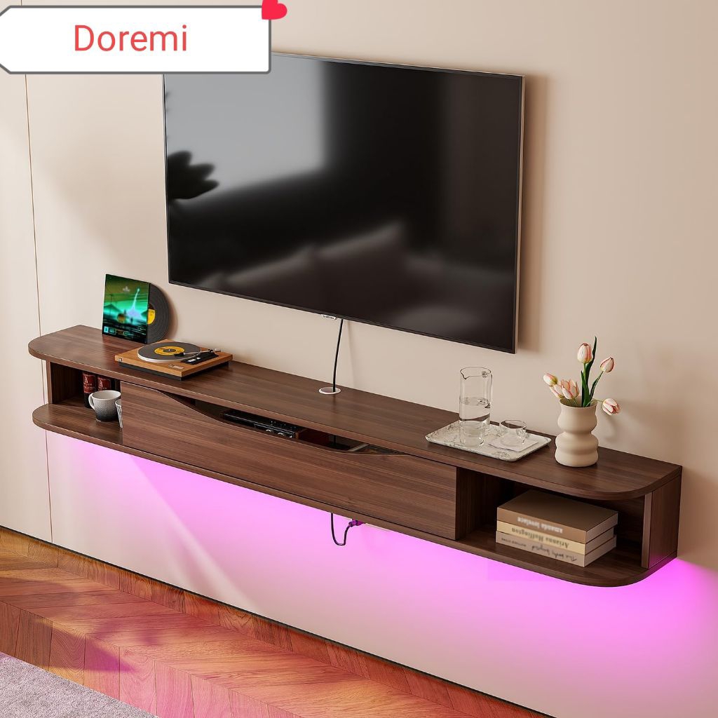 Jual Rak TV Dinding 1 Laci Lengkung 120 x 20 cm | Shopee Indonesia