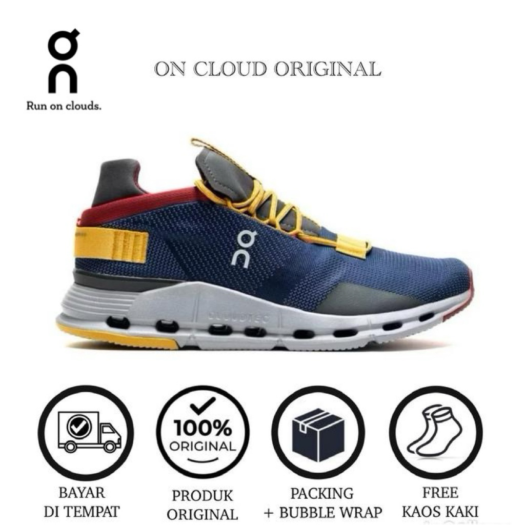 Jual SEPATU RUNNING 0N CLOUD NOVA DENIM RUNY ORIGINAL | Shopee Indonesia