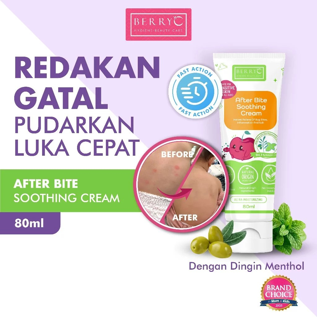 Jual BerryC After Bite Soothing Cream 80gr Meredakan Gatal Bentol ...