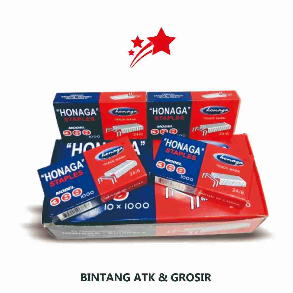 Jual Isi staples Honaga 24/6 Besar No.369 // Isi staples Grand Hall 24/ ...