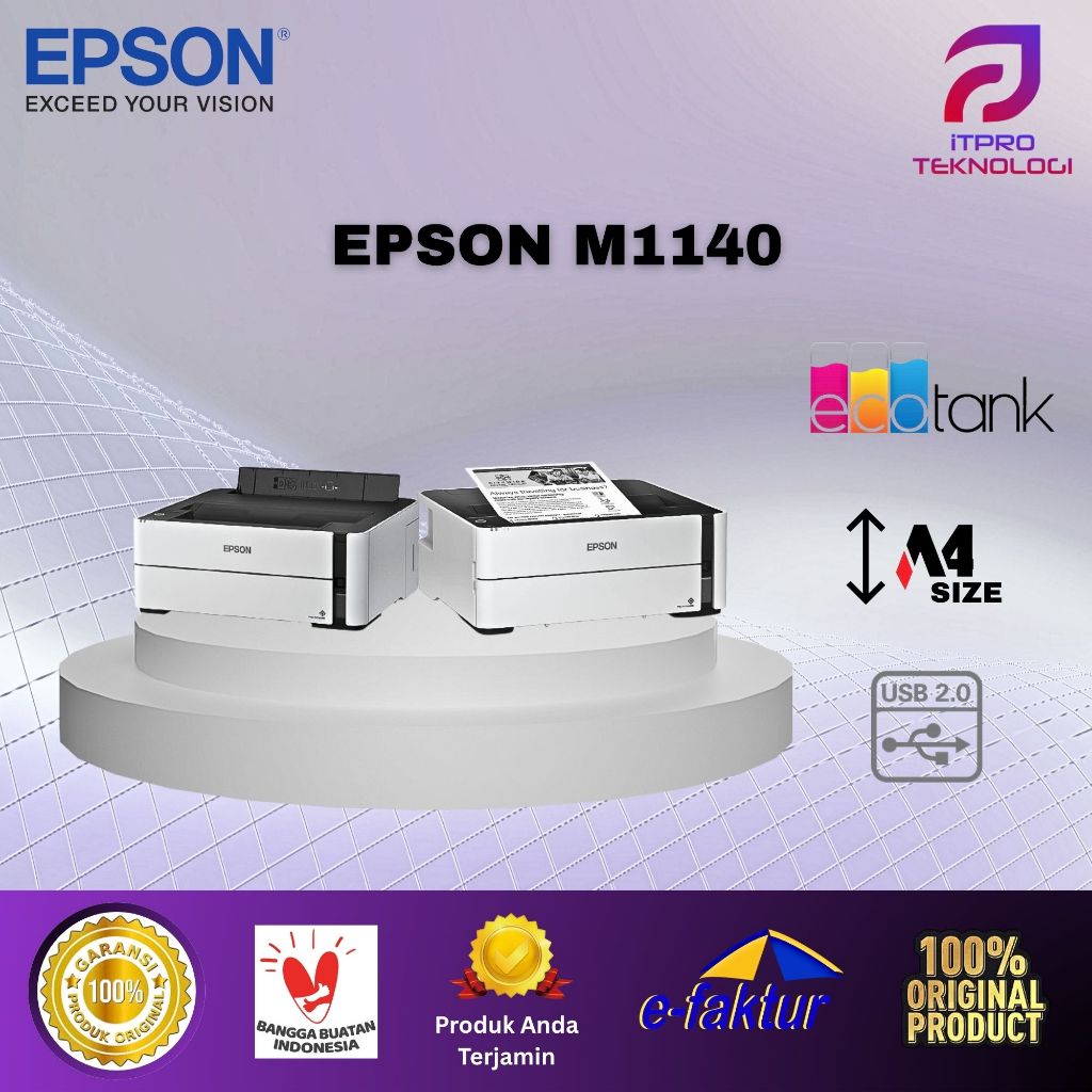 Jual Printer EPSON M1140 EcoTank Monochrome Print Auto Duplex Compact ...