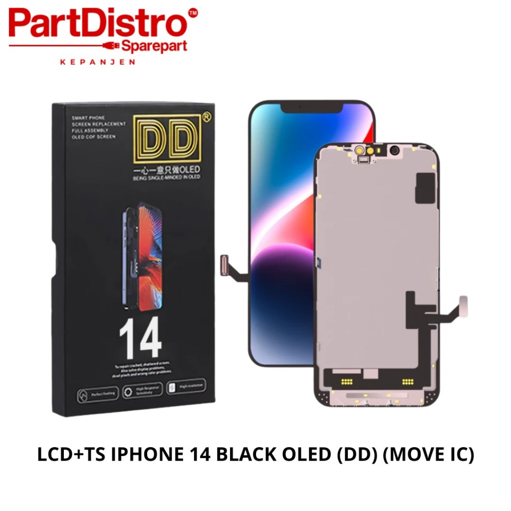 Jual LCD+TS IPHONE 14 BLACK OLED (DD) (MOVE IC) | Shopee Indonesia