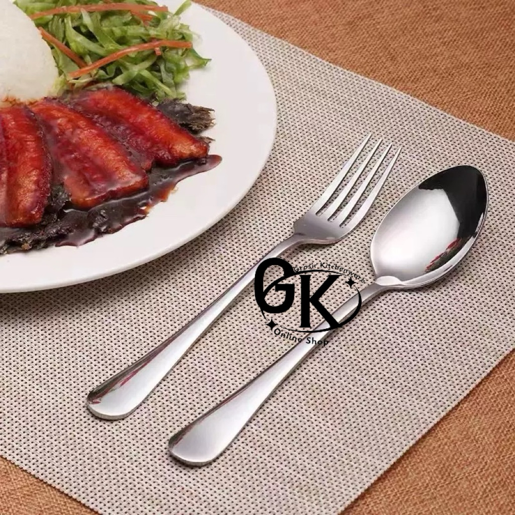 Jual GK Sendok Makan Noble- Sendok Stainless Steel Tebal 1 lusin isi 12 ...