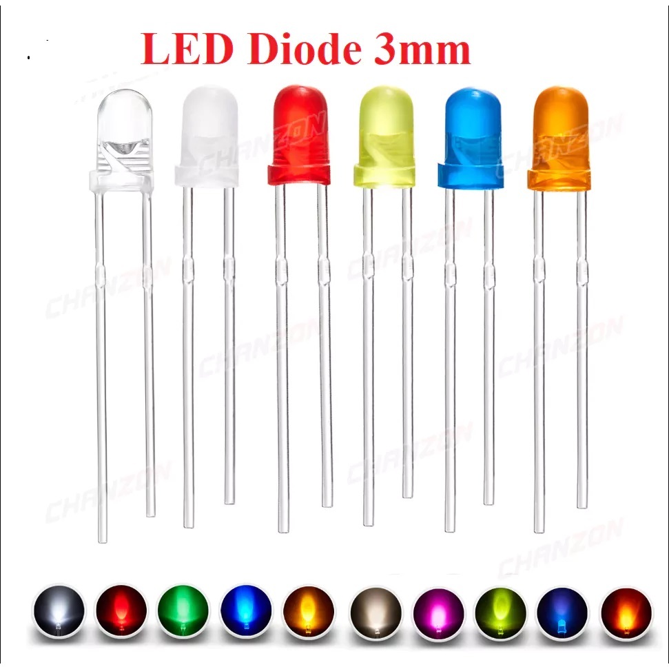 Jual Lampu LED Dioda Diode Diffused Warna F3 3mm 3 mm | Shopee Indonesia