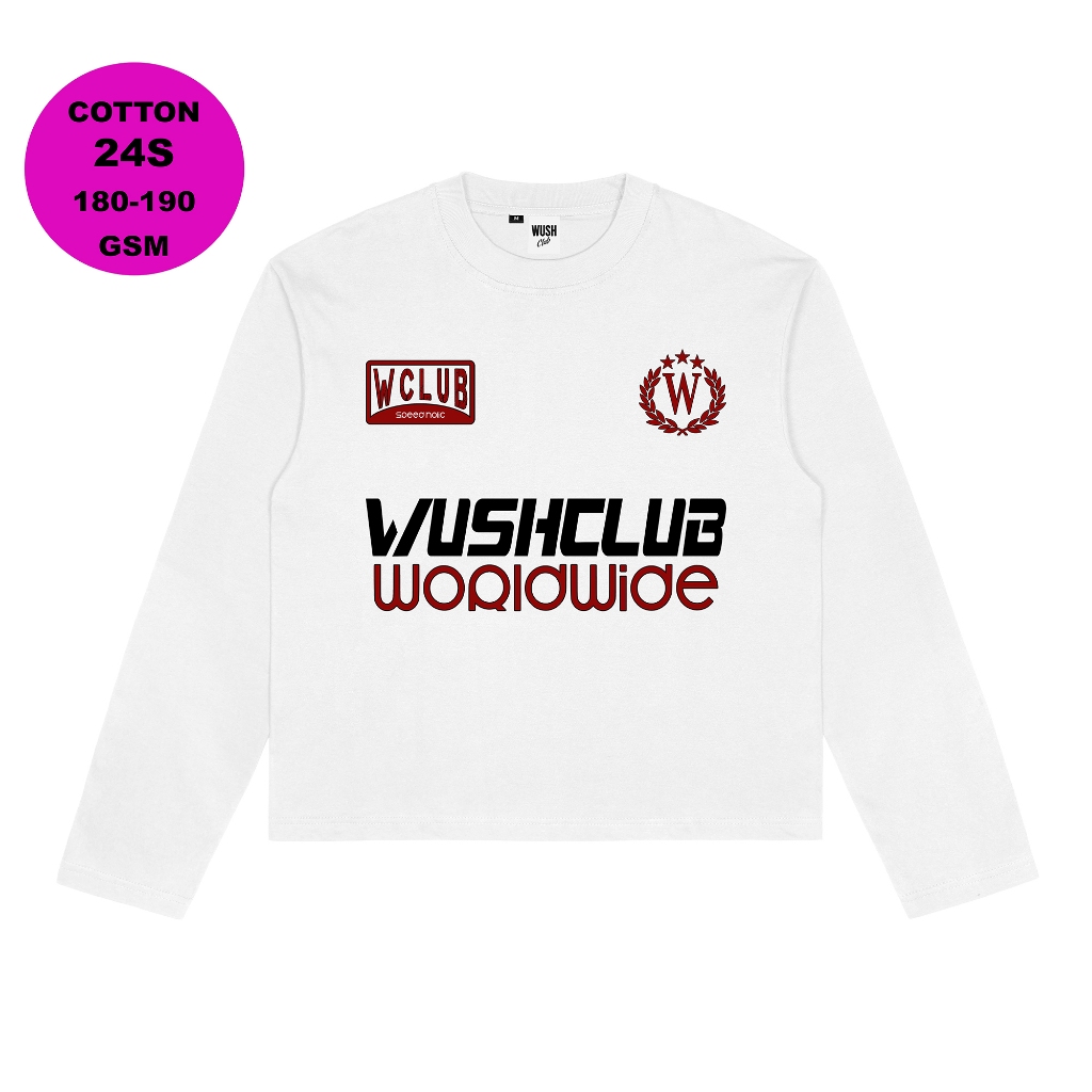 Jual Wush Club Baju Kaos Boxy Longsleeve Pria Wanita Oversize Lengan ...
