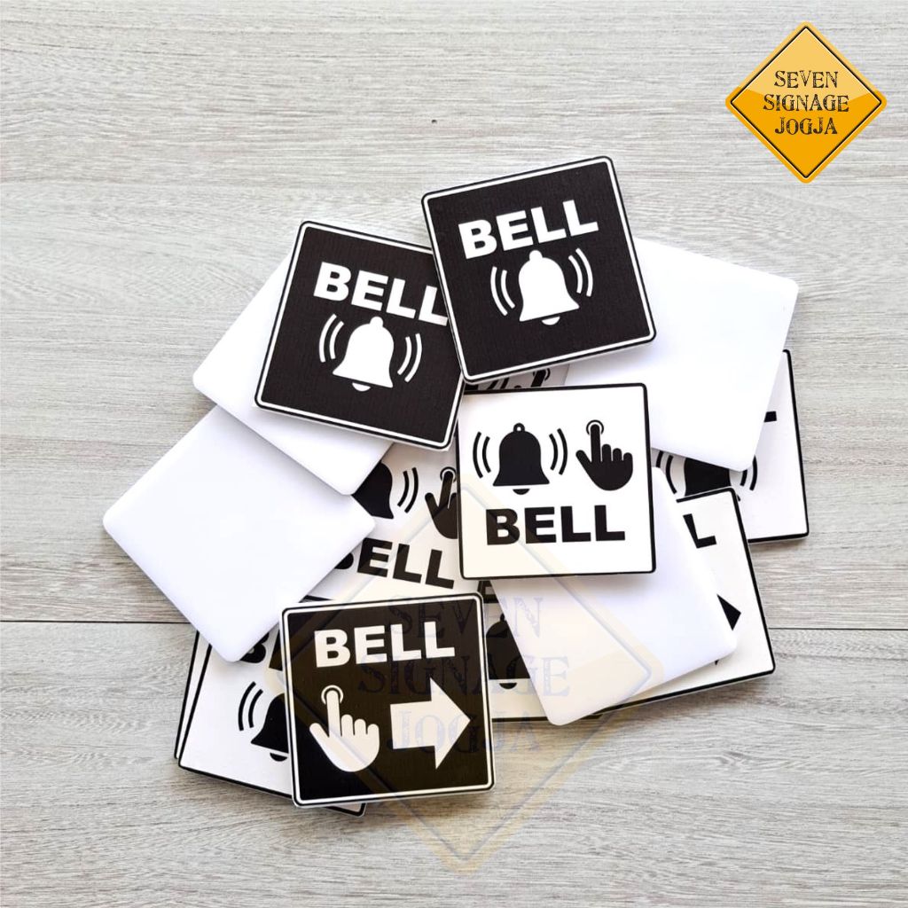 Jual Akrilik Sign Bell/Papan Akrilik Bell/Tanda Bel Pintu/Petunjuk Bel ...