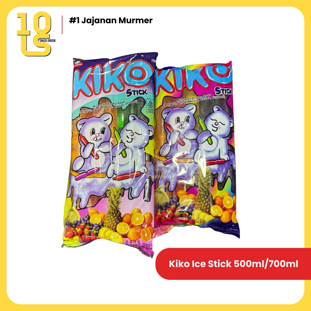 Jual Kiko Ice Stick Bag Es Rasa Buah Cemilan Anak 1 Pack Isi 10 pcs ...