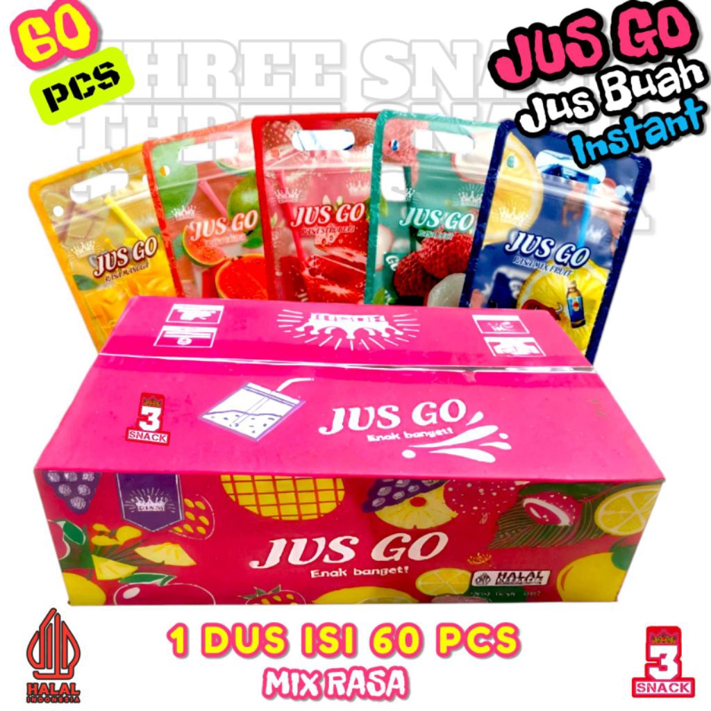 Jual Jus Go Jus Buah Instan @30g 1 Dus Isi 60 Bungkus Mix Rasa | Shopee ...