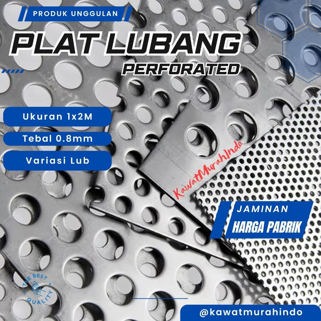 Jual Plat Lubang Besi / Perforated Ukuran 2x1Meter Ketebalan 0,8mm Plat ...