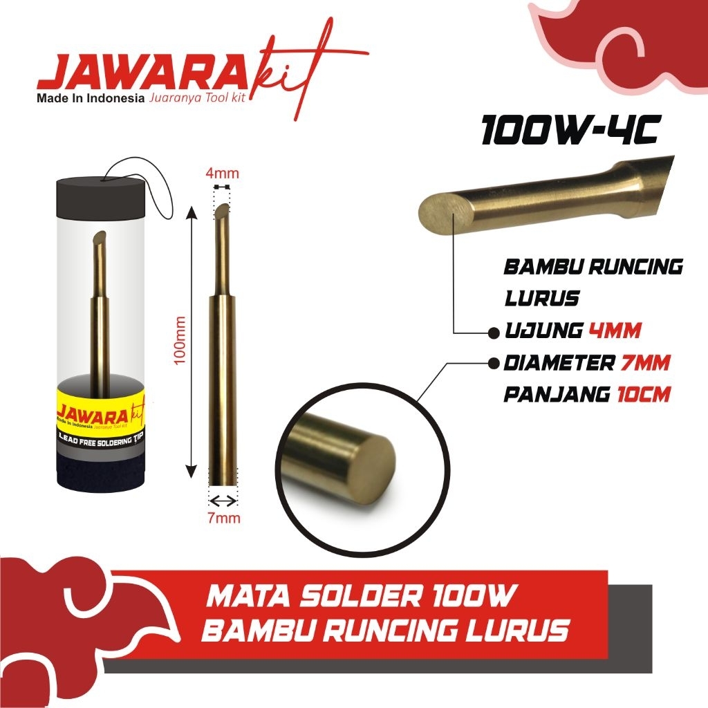 Jual MATA SOLDER 100 WATT BAMBU RUNCING DIAMETER 7MM PANJANG 10CM ...
