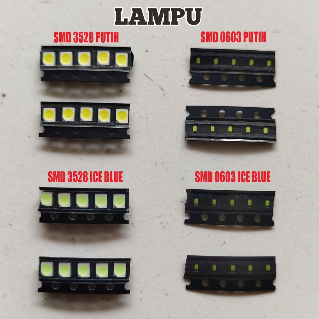 Jual Lampu LED SPEDOMETER SMD 3528 0603 PUTIH ICE BLUE 10 pcs mata ...