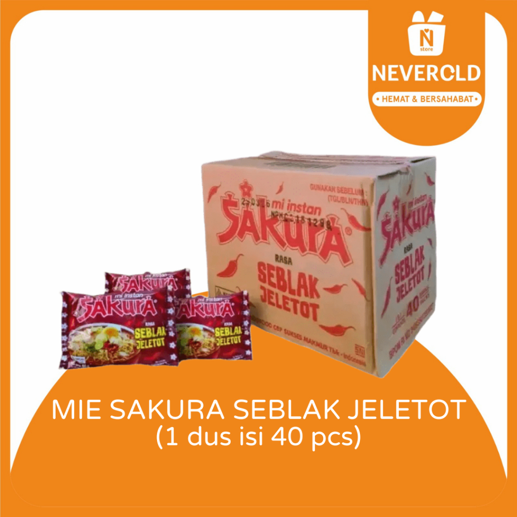 Jual MIE SAKURA SEBLAK JELETOT 1 DUS ISI 40 PCS | Shopee Indonesia
